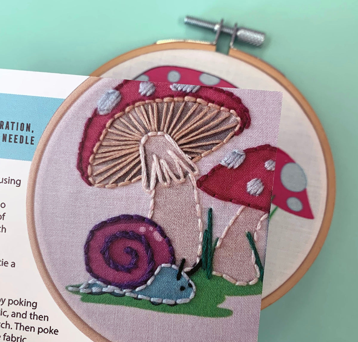 Mushroom Embroidery Kit – tomatotomatocreative