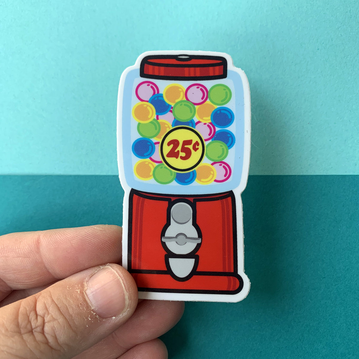 Gumball Machine Die Cut Sticker – tomatotomatocreative